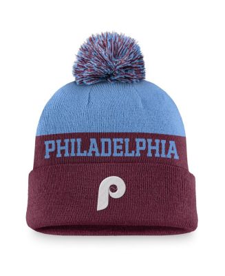 Nike Men's Burgundy Philadelphia Phillies Rewind Peak Cuffed Knit Hat ...