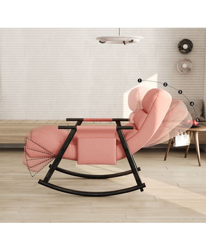 Simplie Fun Space-Saving, Adjustable Rocking Chair with Sturdy Iron ...