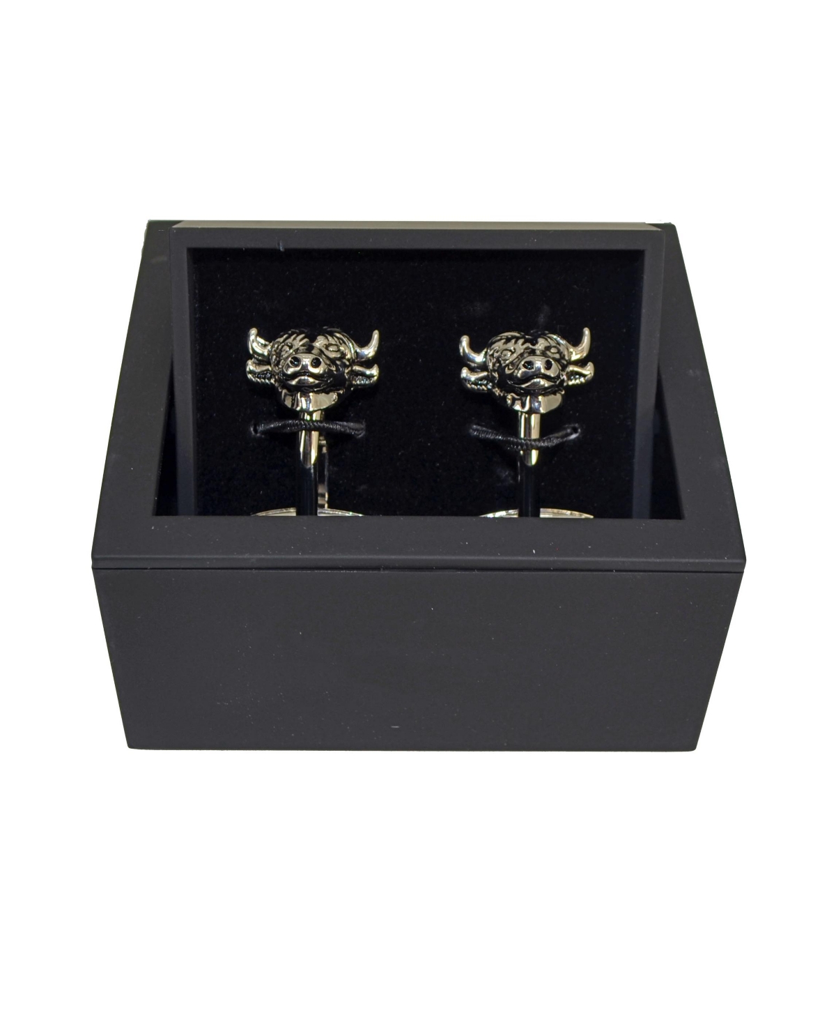 Click here for Duchamp London Mens Bull Cuff Links - Grey prices