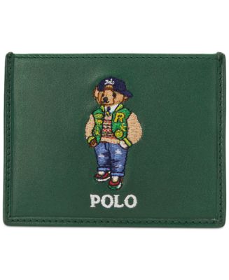 Polo Ralph Lauren Men's Polo Bear Leather Card Case - Macy's