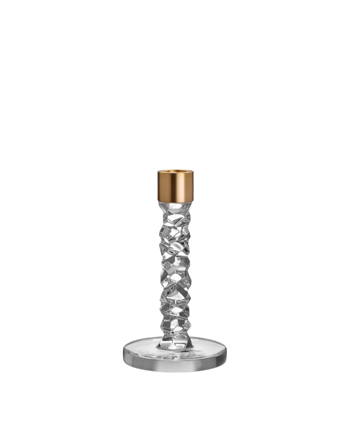 Click here for Orrefors Carat Brass Candlesticks  Set of 3 - Clea... prices