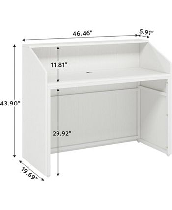 Tribesigns Reception Desk with Counter, Modern Front Desk Reception ...