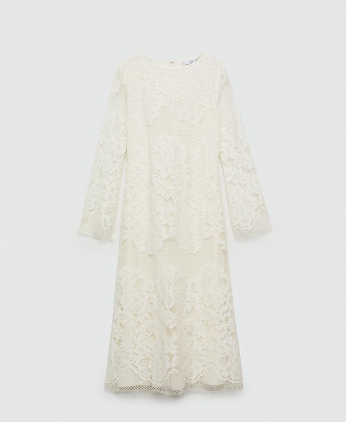 MANGO Women's Embroidered Midi Dress - Macy's