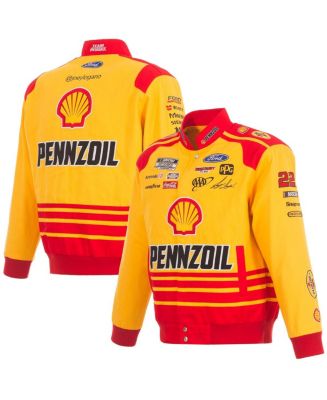 JH Design Men's Yellow Joey Logano Shell Pennzoil Twill Driver Uniform ...