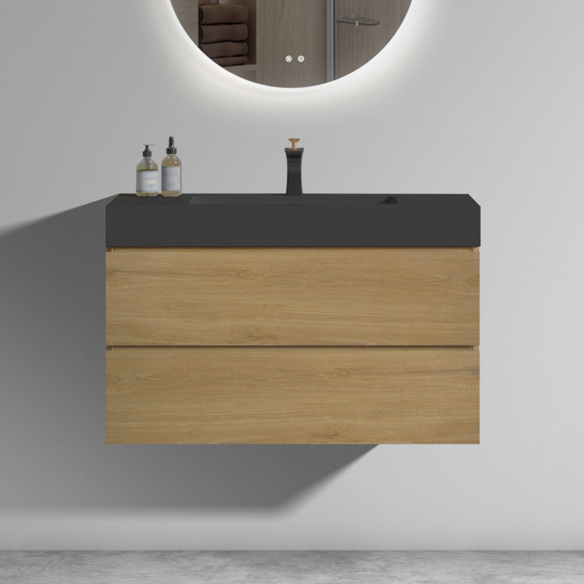 Click here for Streamdale 36" Natural Oak Vanity w/ Sink & A... prices