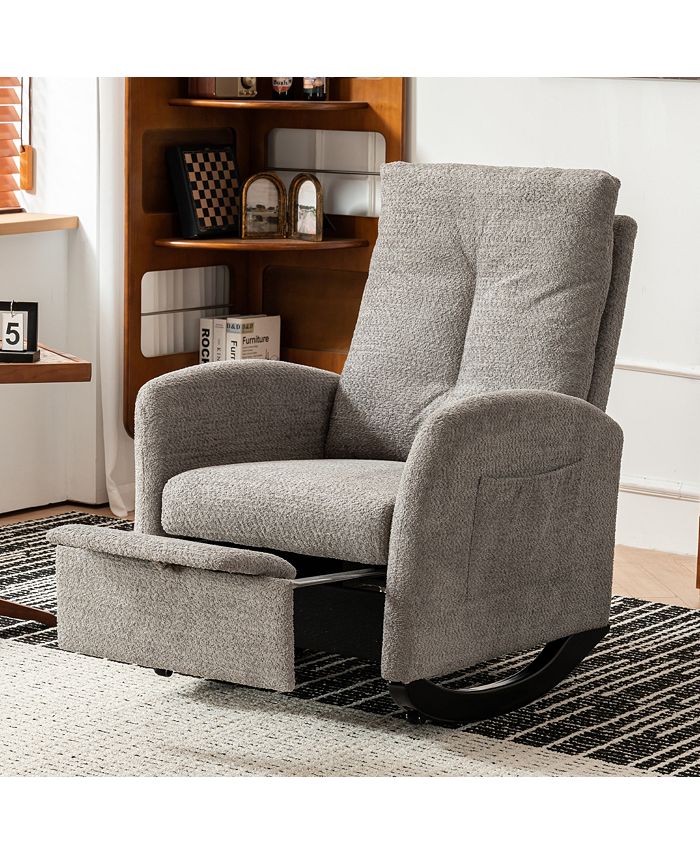 Simplie Fun Cozy Rocking Chair with Footrest and Storage - Macy's