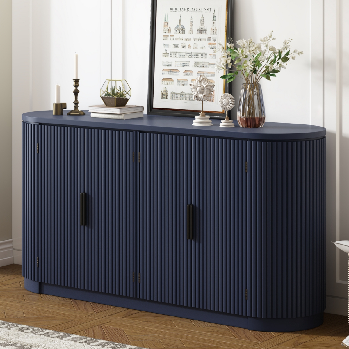 Click here for Streamdale Vertical Striped Cabinet with Adjustabl... prices