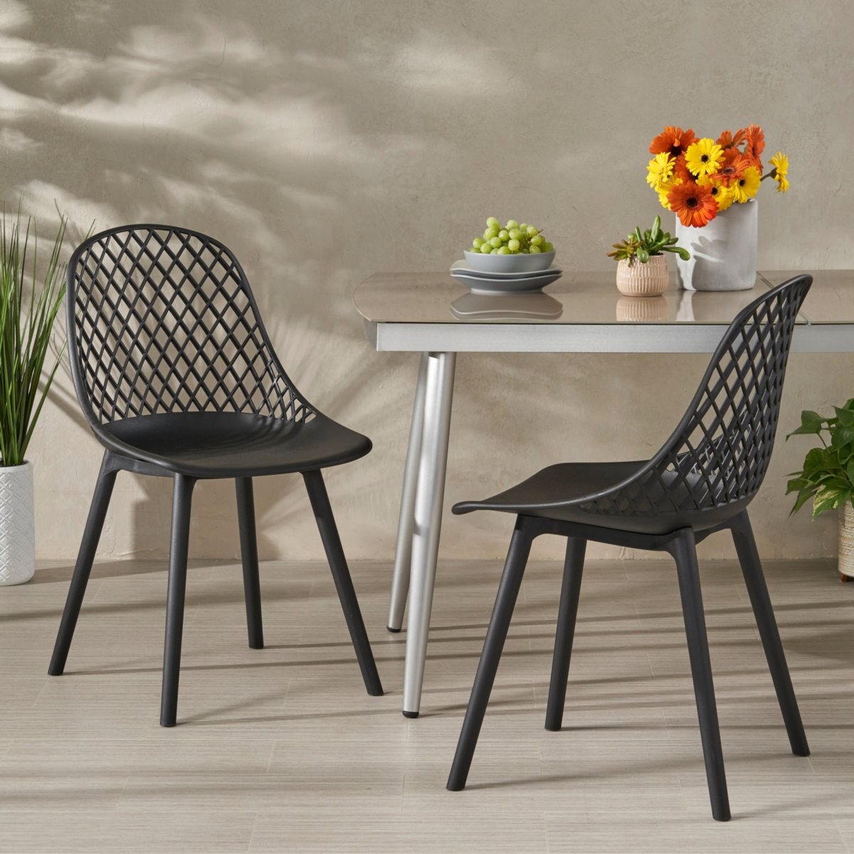 Click here for Streamdale Lily Modern Outdoor Dining Chair With D... prices