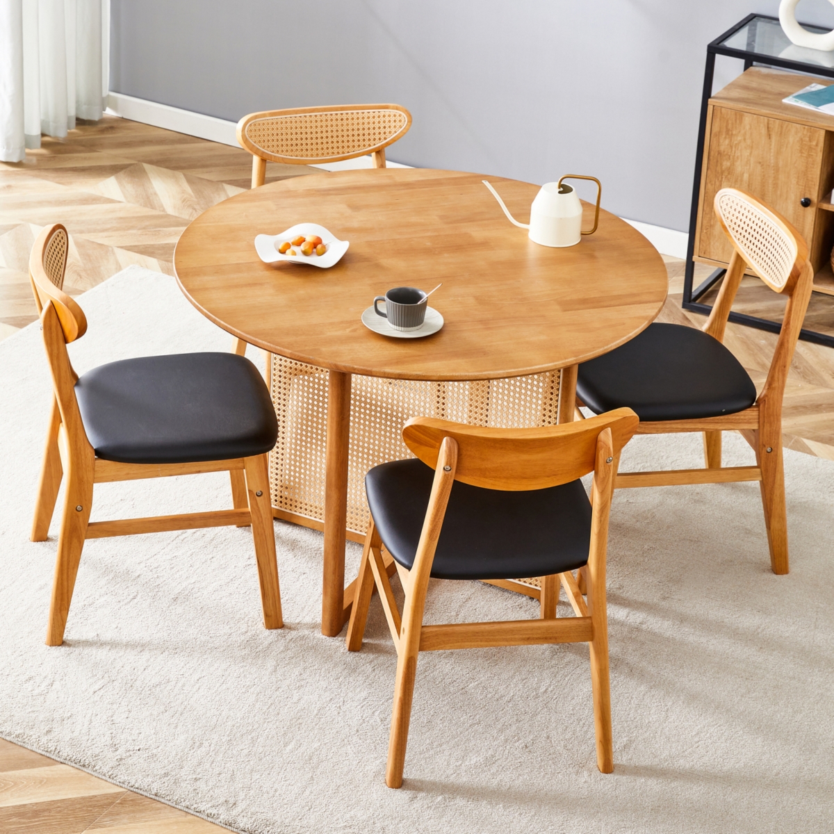 Click here for Streamdale Solid Wood Dining Set Table & Chairs fo... prices