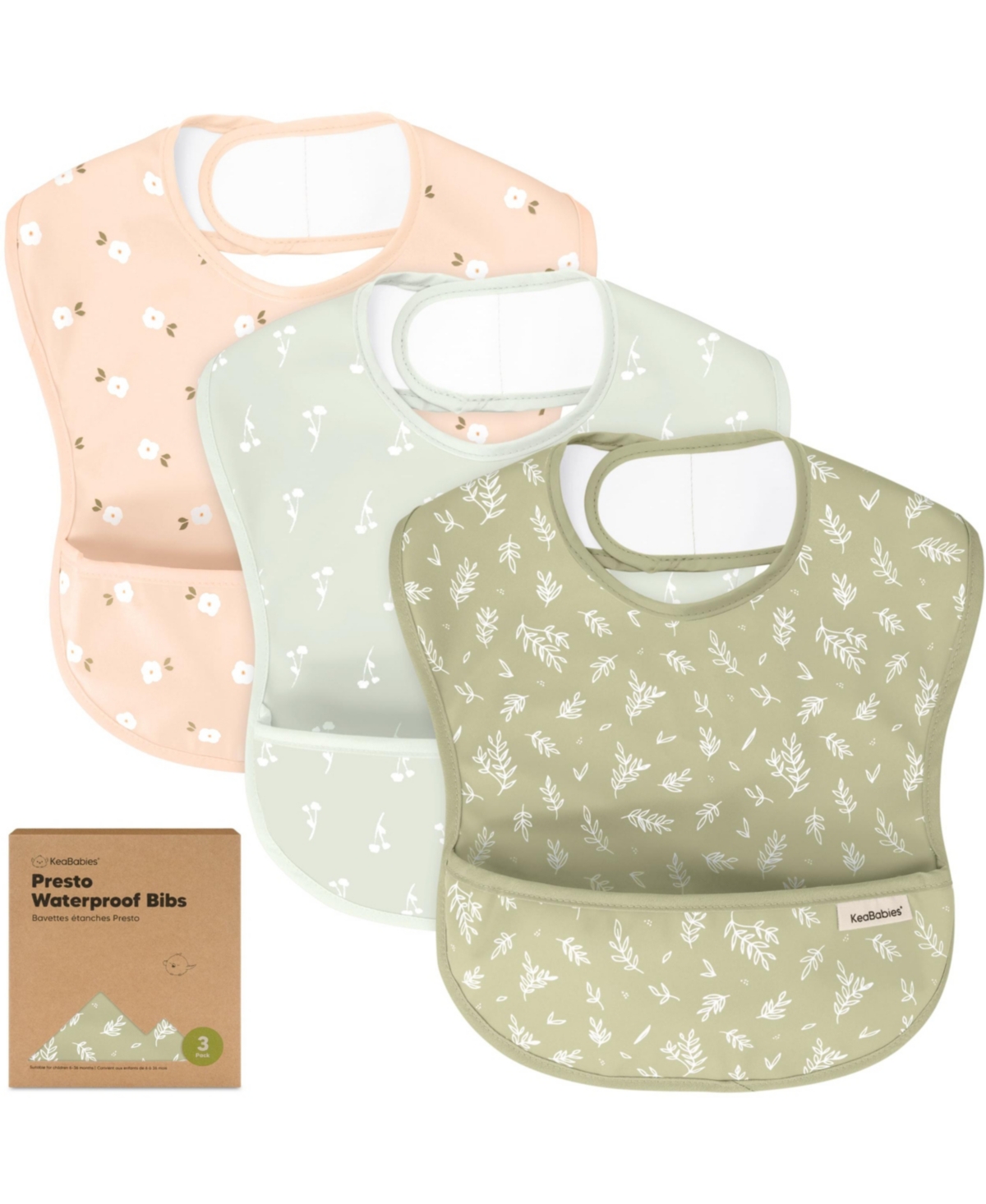 Click here for KeaBabies 3-Pack Waterproof Baby Bibs for Eating... prices