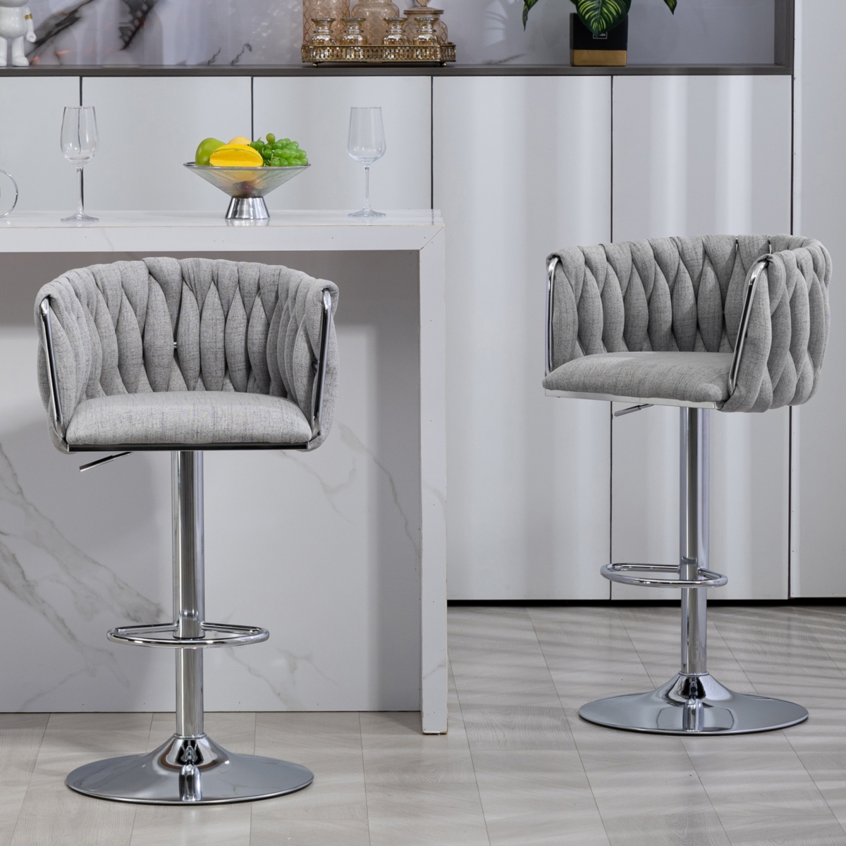 Click here for Streamdale 360 Swivel Bar Stools with Woven Back &... prices