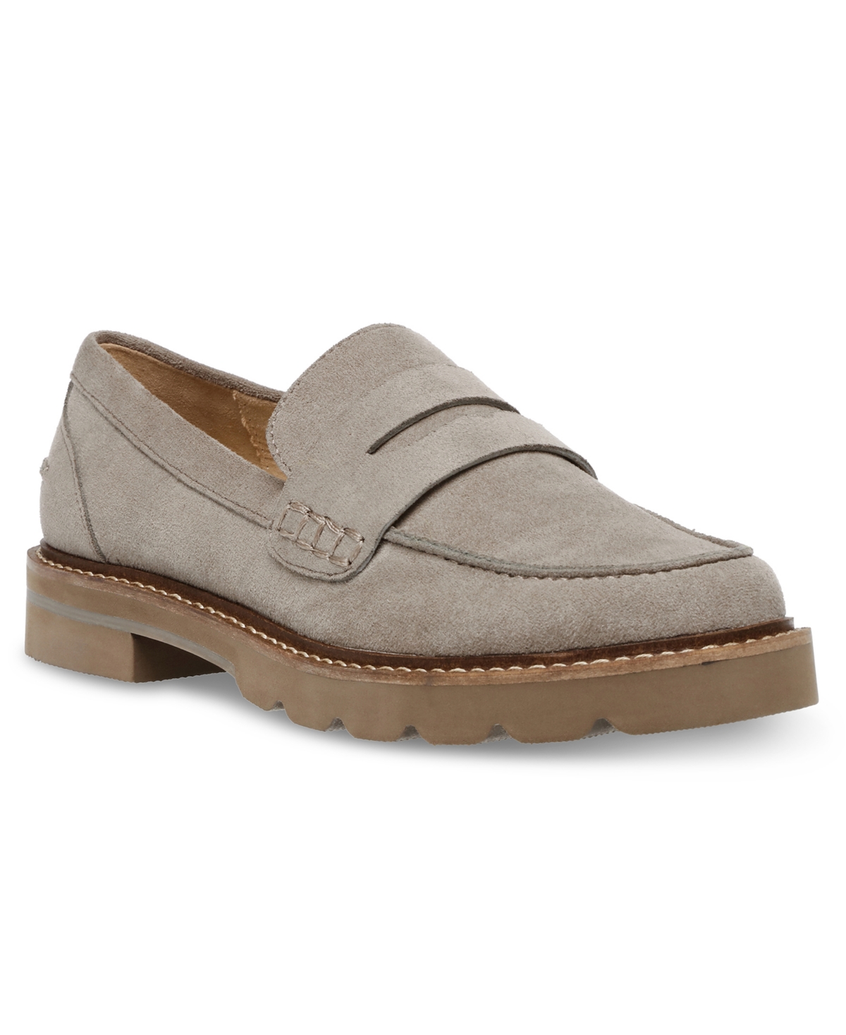 Click here for Anne Klein Womens Elia Lug Sole Penny Loafers - Ta... prices