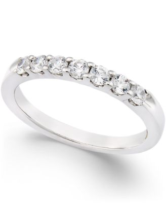 Certified Diamond Seven-Stone Channel Set Band in Platinum (1/2 ct. t.w ...