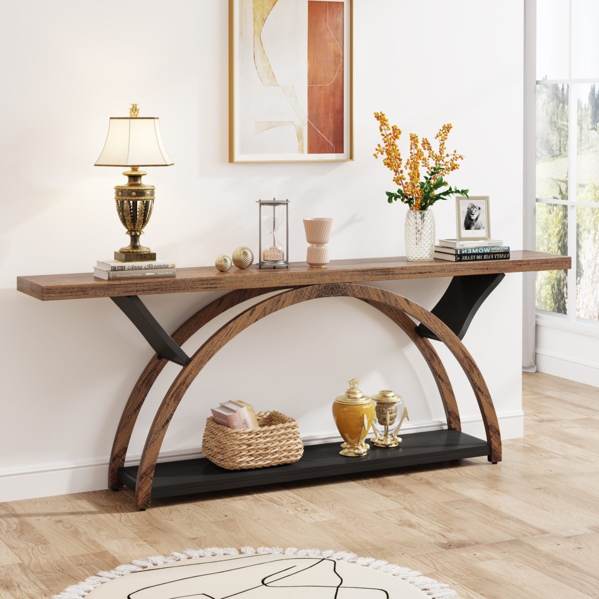 Click here for Tribesigns 70.87 Console Table with Storage Shelf... prices