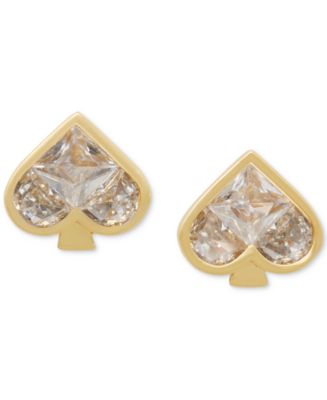 Kate Spade New York Colored Cubic Zirconia Spade Stud Earrings - Macy's