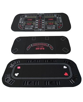 Ino Design Portable Casino Texas Holdem Poker/Blackjack/Craps Mat ...