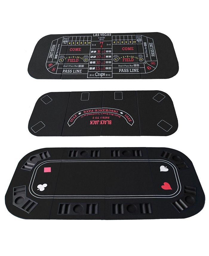 Ino Design Portable Casino Texas Holdem Poker/Blackjack/Craps Mat ...