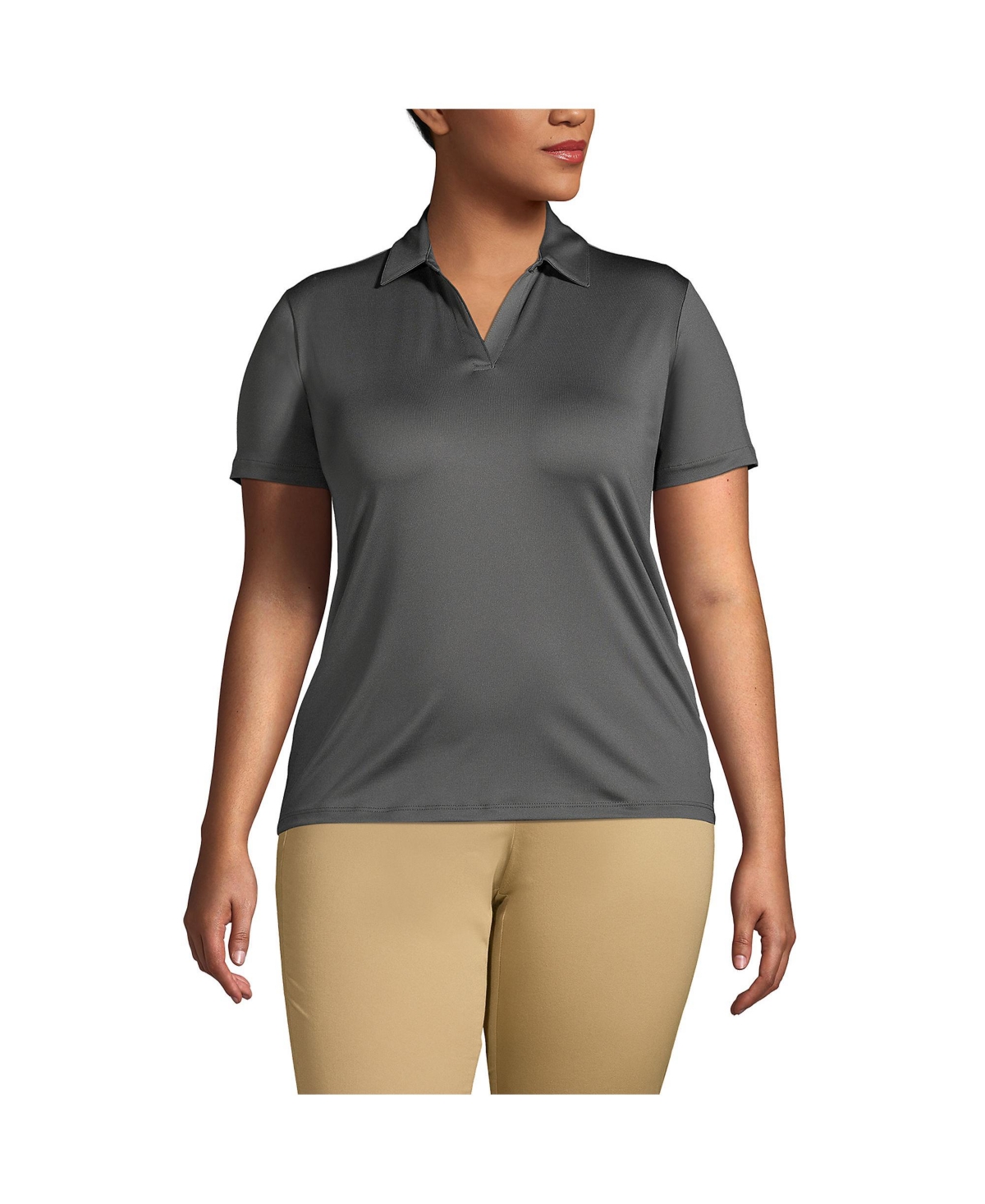 Click here for Lands End Plus Size School Uniform Short Sleeve Ra... prices