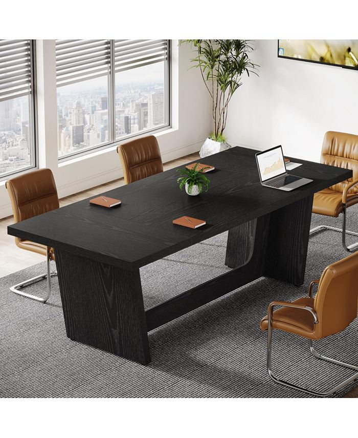 Tribesigns 63 inch Computer Desk Modern Office Desk with Shelf for Home ...