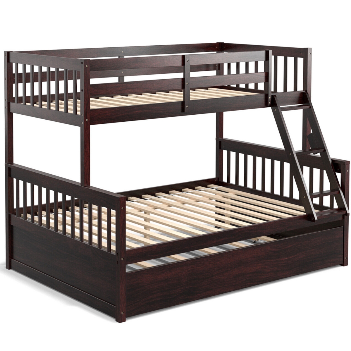 Click here for Sugift Twin Over Full Convertible Bunk Bed with Tw... prices