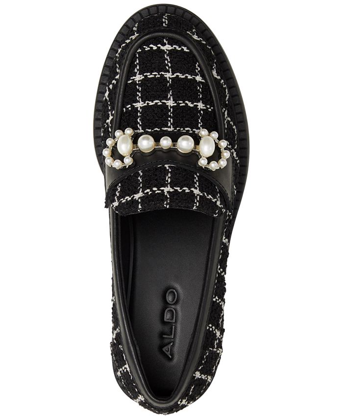 ALDO Women's Dinara Embellished Tweed Loafers - Macy's