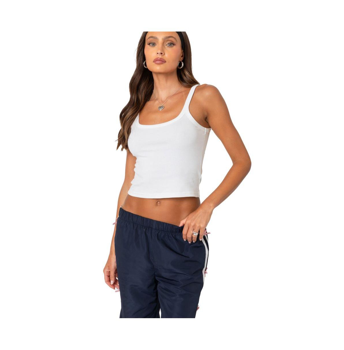 Click here for Edikted Womens Basic Babe Tank Top - White prices