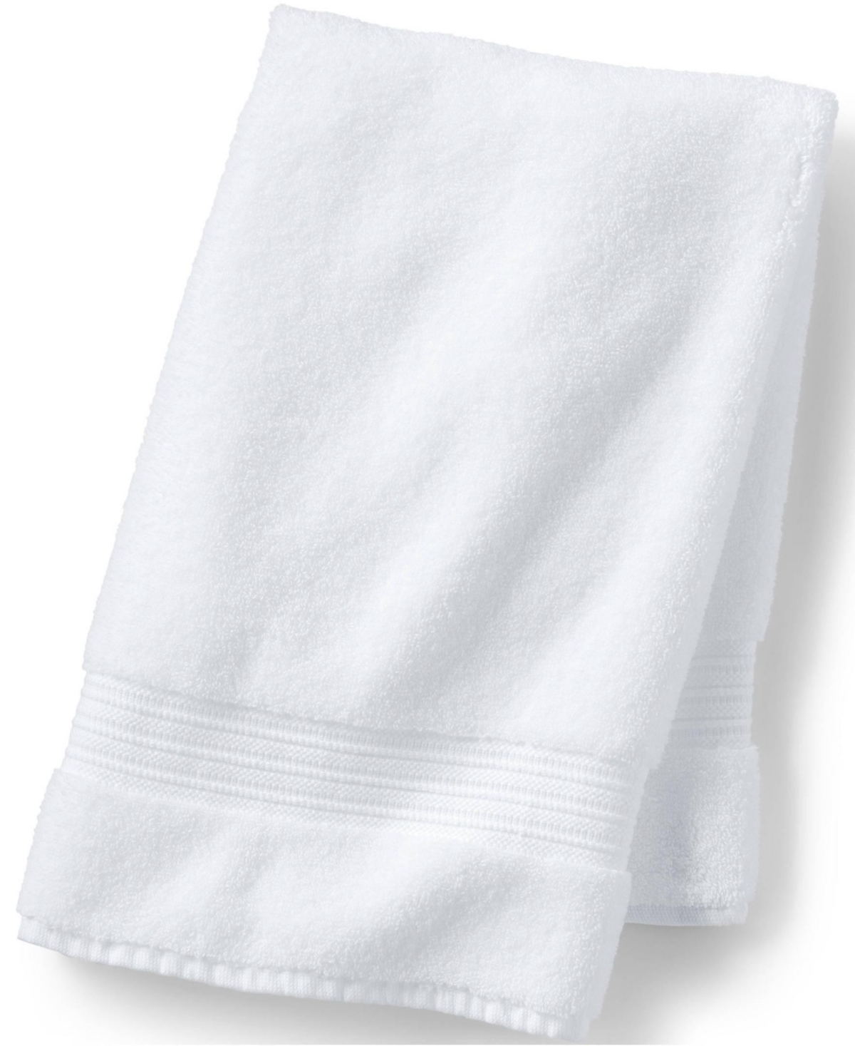 Click here for Lands End Quick-Dry Cotton Hand Towel - White prices