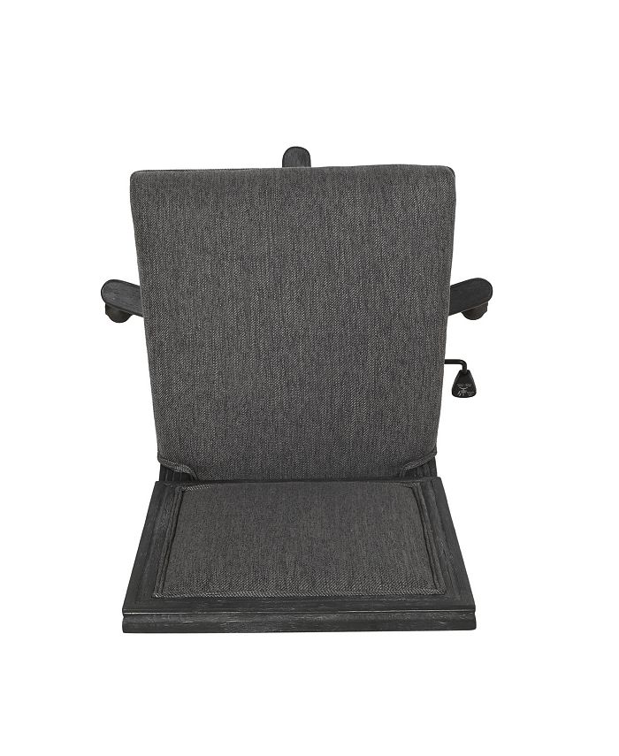 Simplie Fun Rustic Swivel Office Chair with Adjustable Height and ...