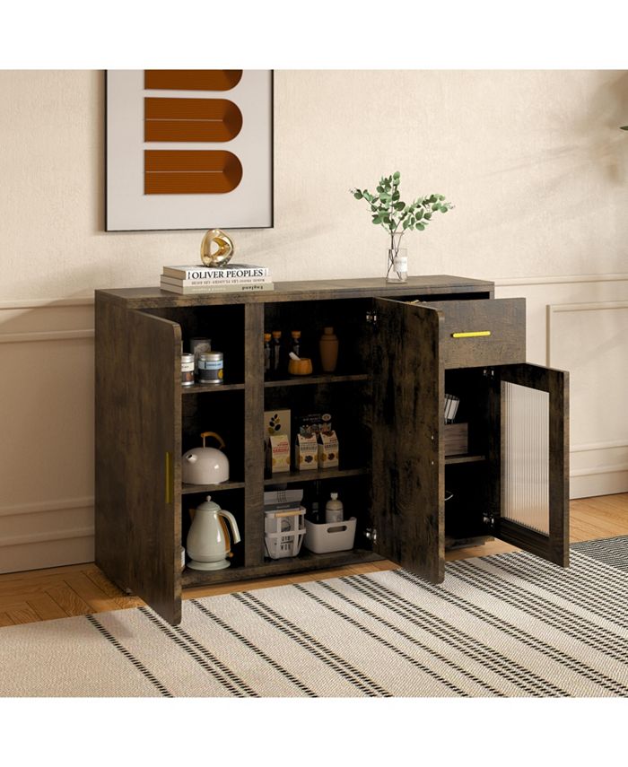 Simplie Fun Modern Locker with Granite Countertop, Ample Storage, and ...