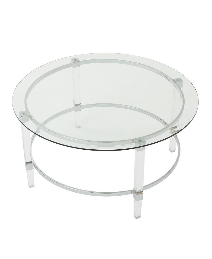 Simplie Fun Revolving Round Coffee Table Translucent Beauty, Timeless ...