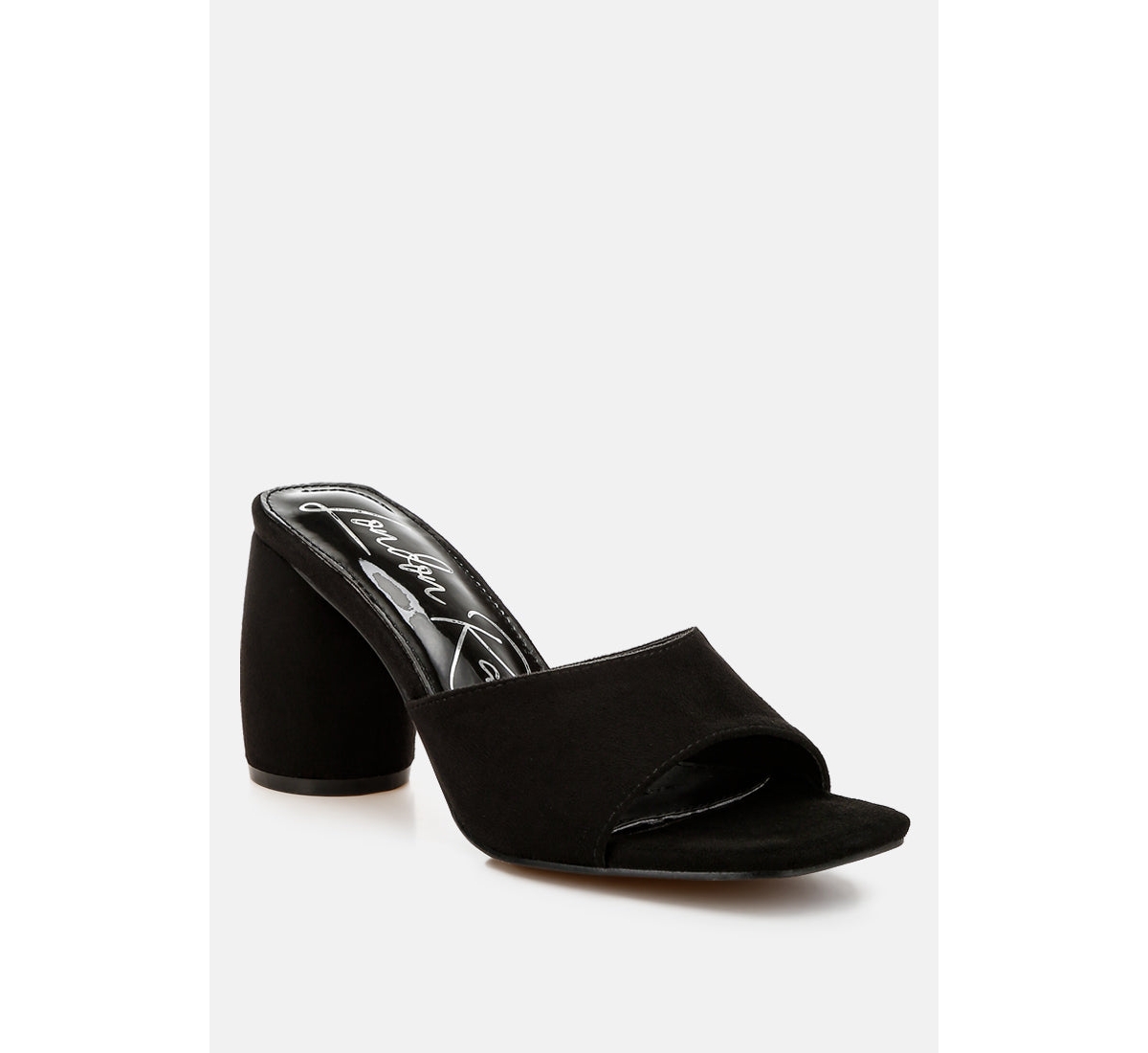 Click here for Bumblin Round Heel Micro Suede Sandals - Black prices