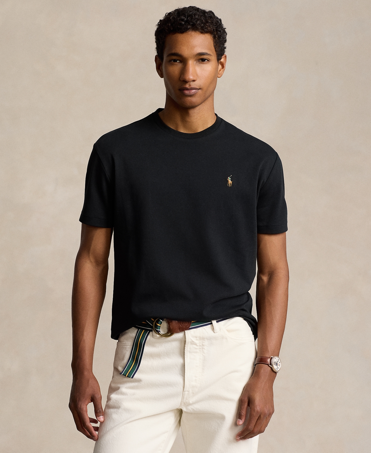 Polo Ralph Lauren Mens Custom Slim Fit Soft Cotton T-Shirt - Polo Black