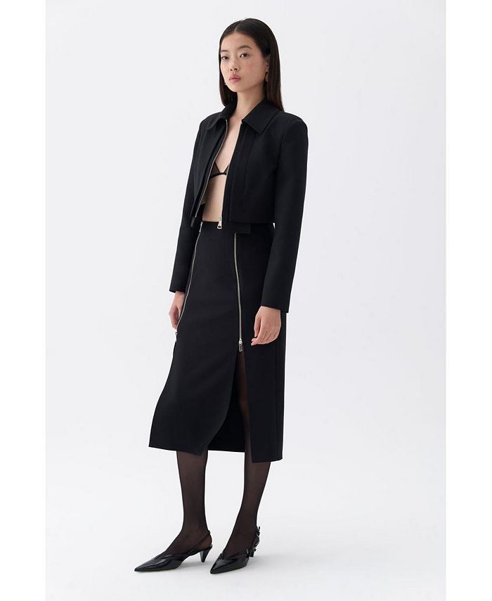 NOCTURNE Women's Shoulder Pad Jacket - Macy's