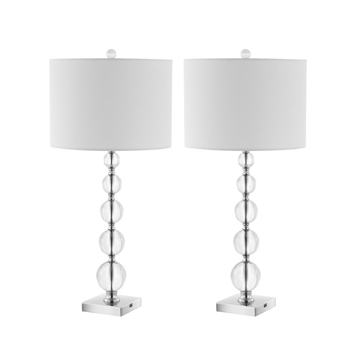 Click here for Safavieh Liam Table Lamp Set Of 2 W/ Usb Port - Cl... prices