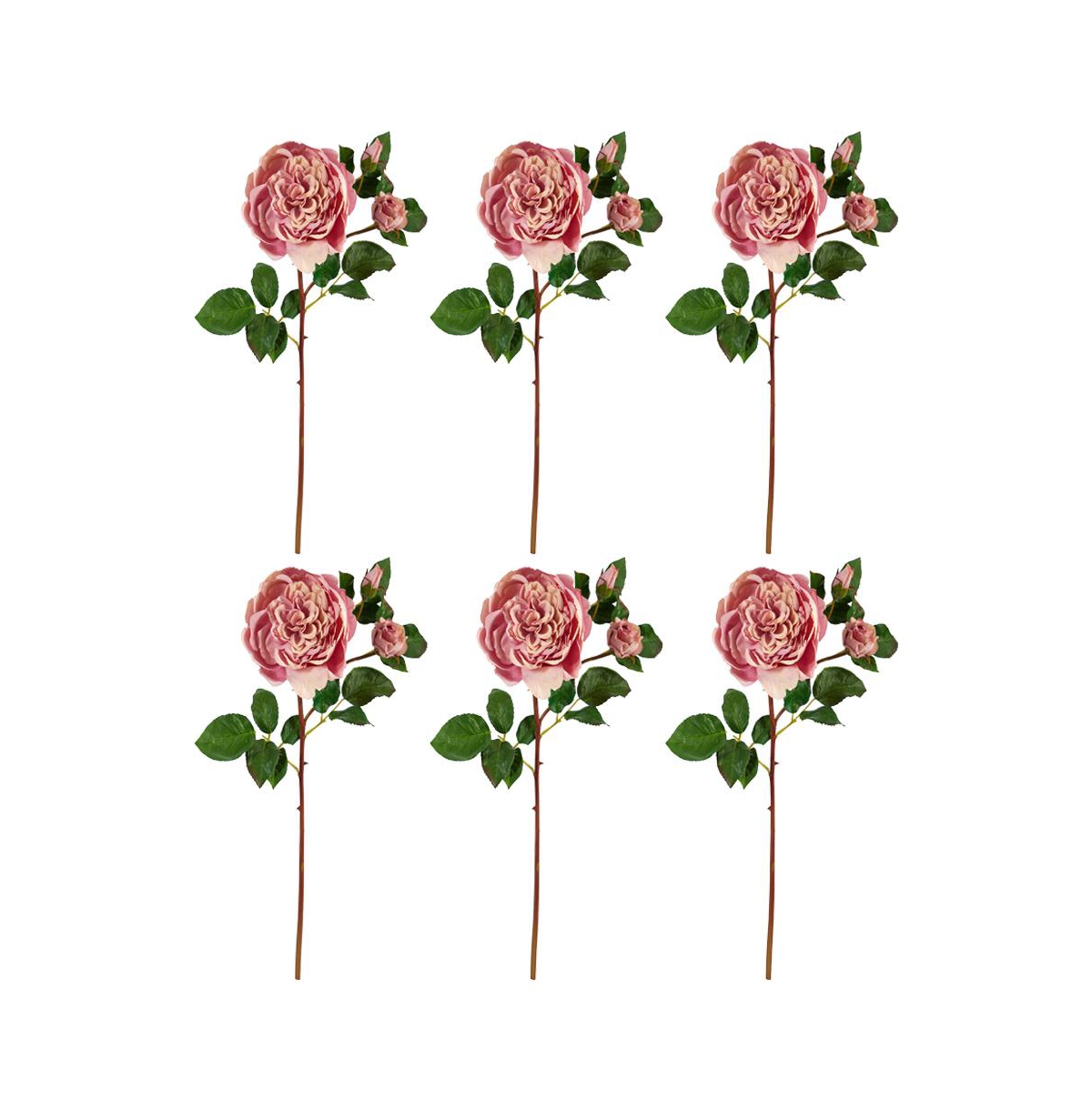 Click here for Slickblue 22 Rose Artificial Flowers - Set of 6 Fa... prices