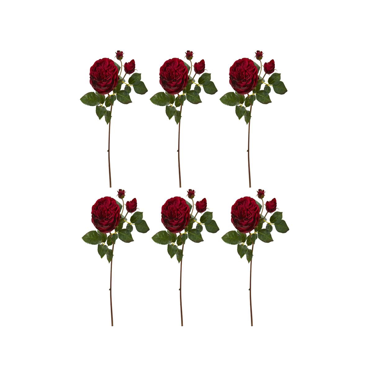 Click here for Slickblue 22 Rose Artificial Flowers - Set of 6 Fa... prices