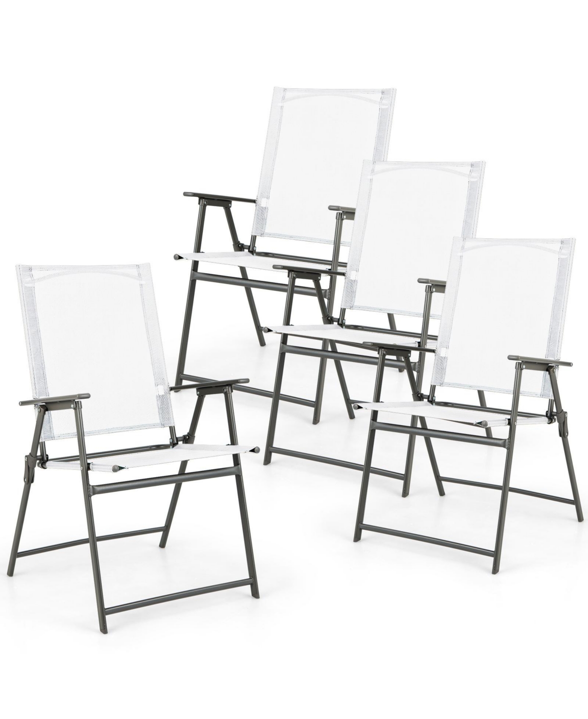 Click here for Slickblue Set of 4 Patio Folding Chair Set with Ru... prices