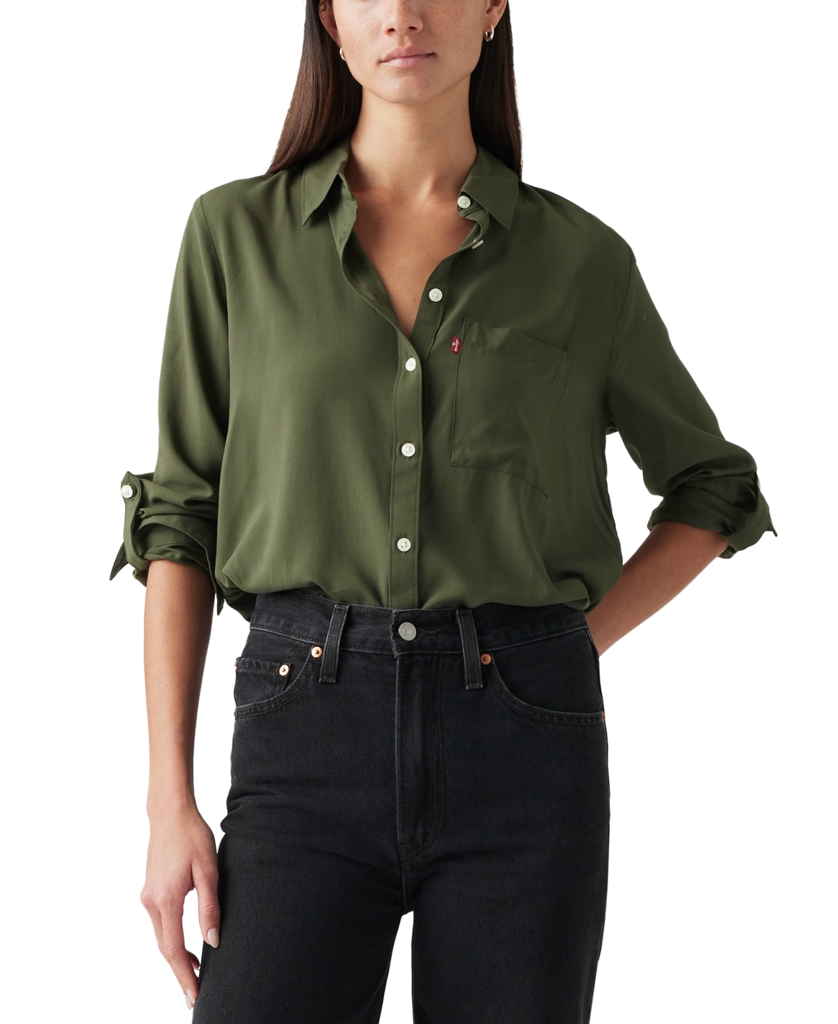 Click here for Levis Womens Darlene Collared Button-Front Shirt -... prices