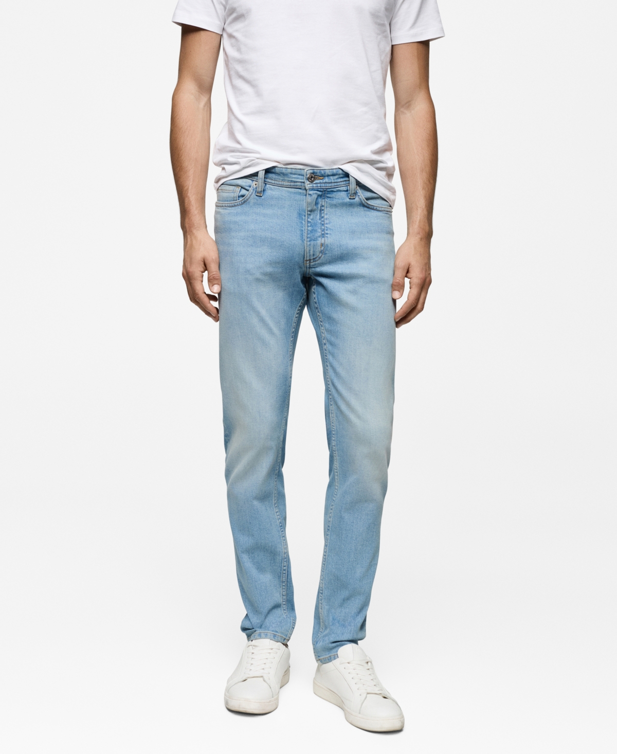 Click here for Mango Mens Jan Slim-Fit Jeans - Light Blue prices