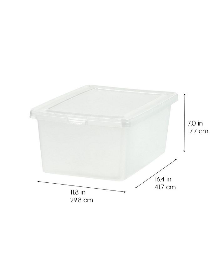IRIS USA 17 Qt Clear Storage Box, BPA-Free Plastic Stackable Bin with ...
