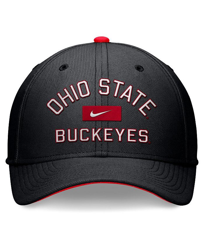 Nike Men's Black Ohio State Buckeyes Primetime Rise Swoosh Flex Hat - Macy's