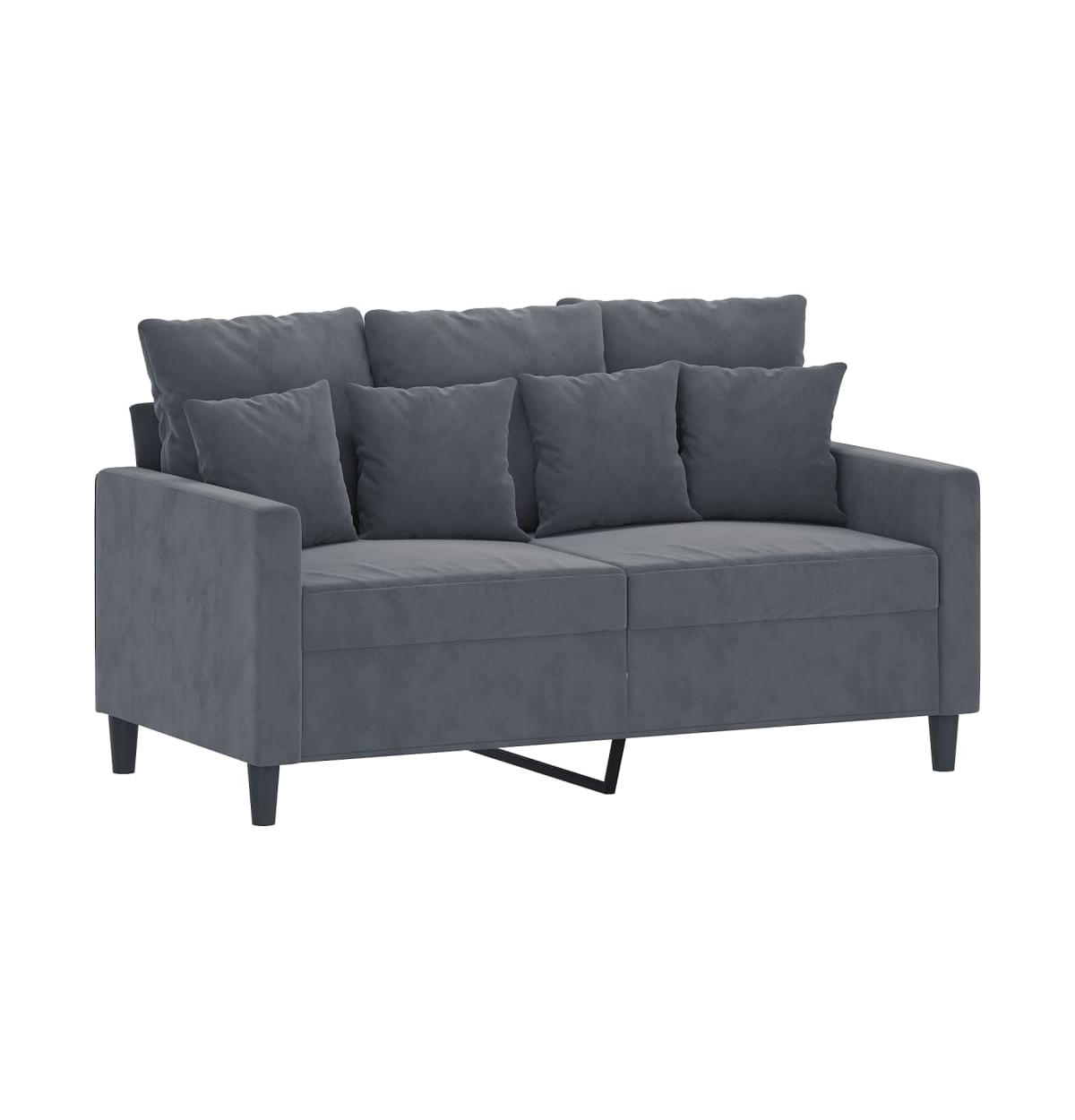 Click here for vidaXL 2-Seater Sofa Dark Gray 47.2 Velvet - Gray prices