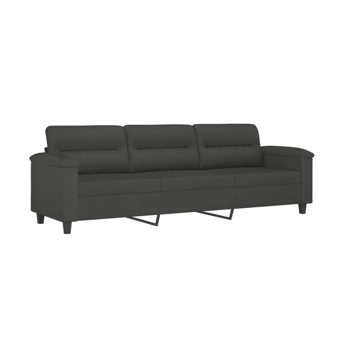 Click here for vidaXL 3-Seater Sofa Dark Gray 82.7 Microfiber Fab... prices