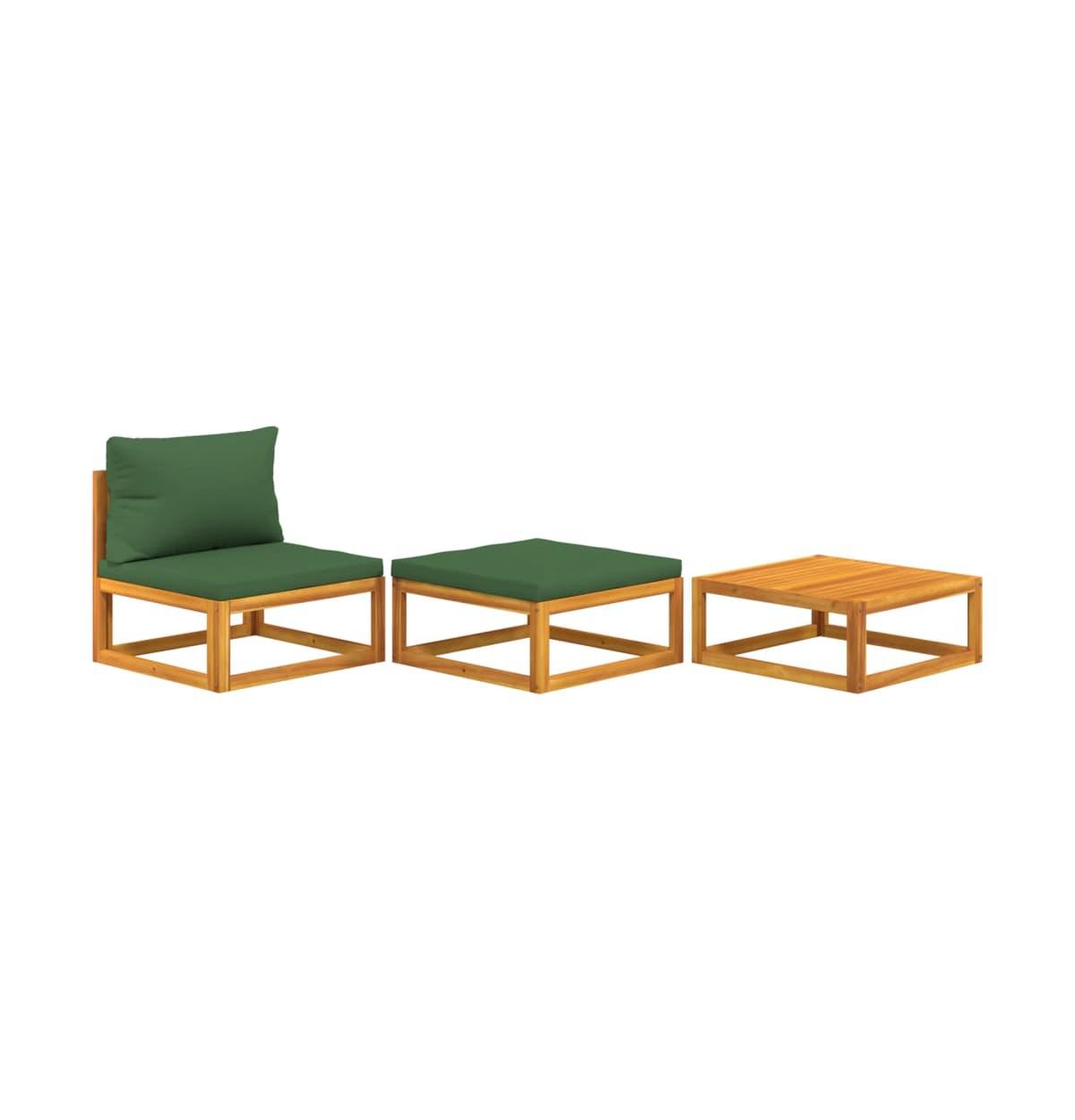 Click here for vidaXL 3 Piece Patio Lounge Set with Cushions Soli... prices