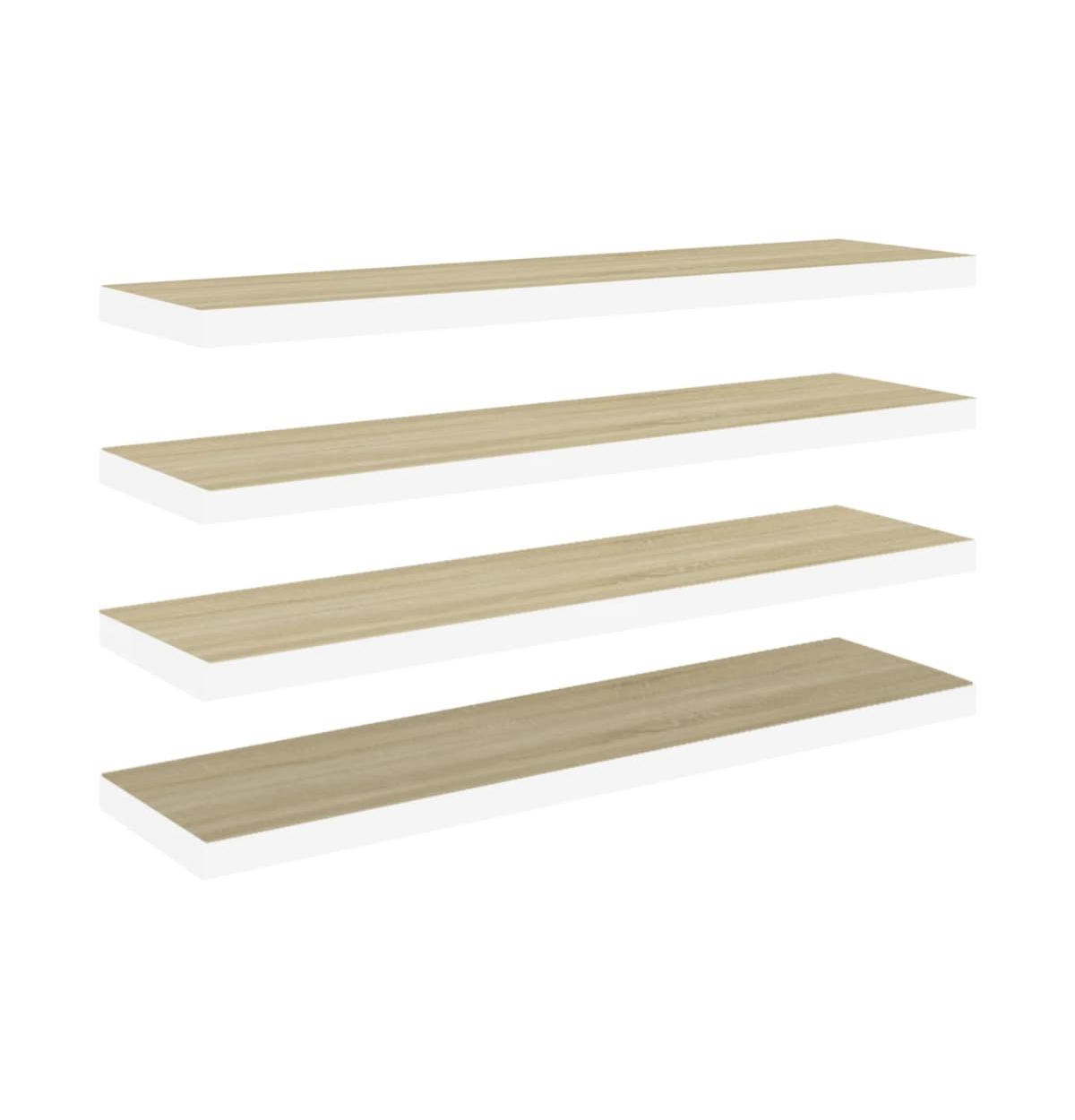 Click here for vidaXL Floating Wall Shelves 4 pcs Oak and White 3... prices