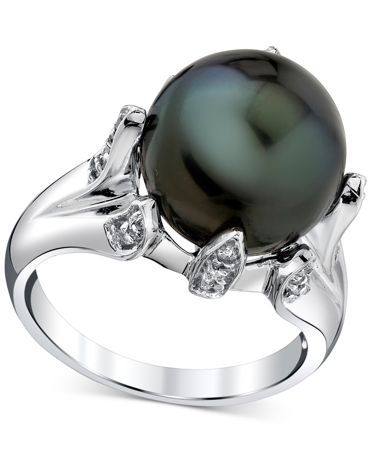 Click here for Cultured Tahitian Pearl (12mm) & Diamond (1/4 ct.... prices