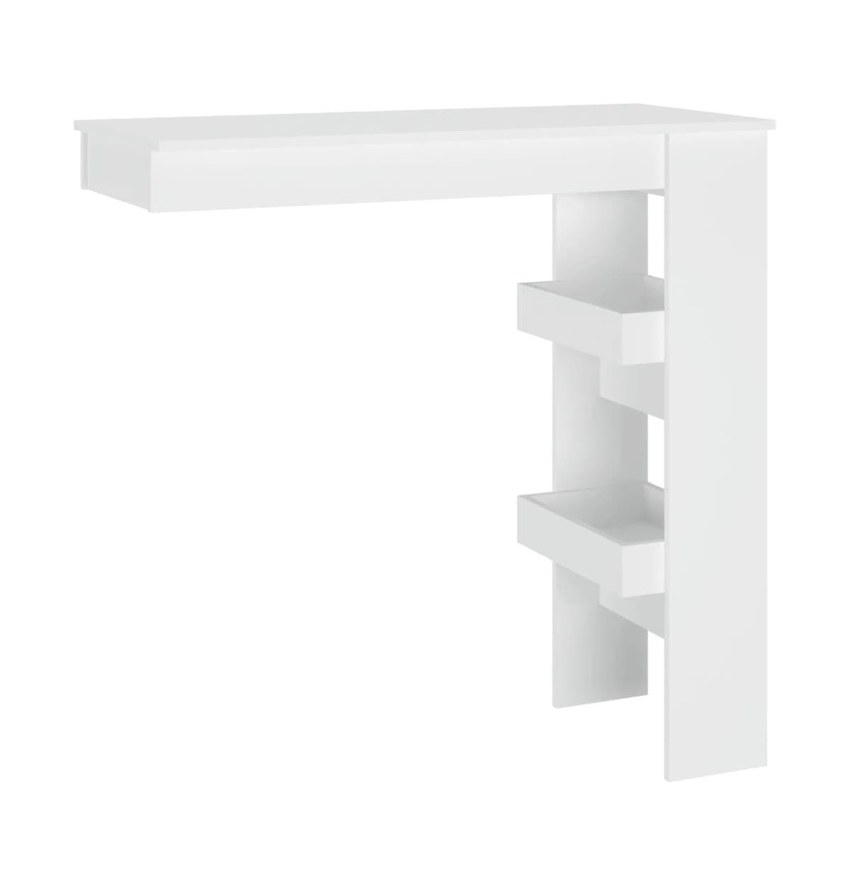 Click here for vidaXL Wall Bar Table White 40.2x17.7x40.7 Enginee... prices