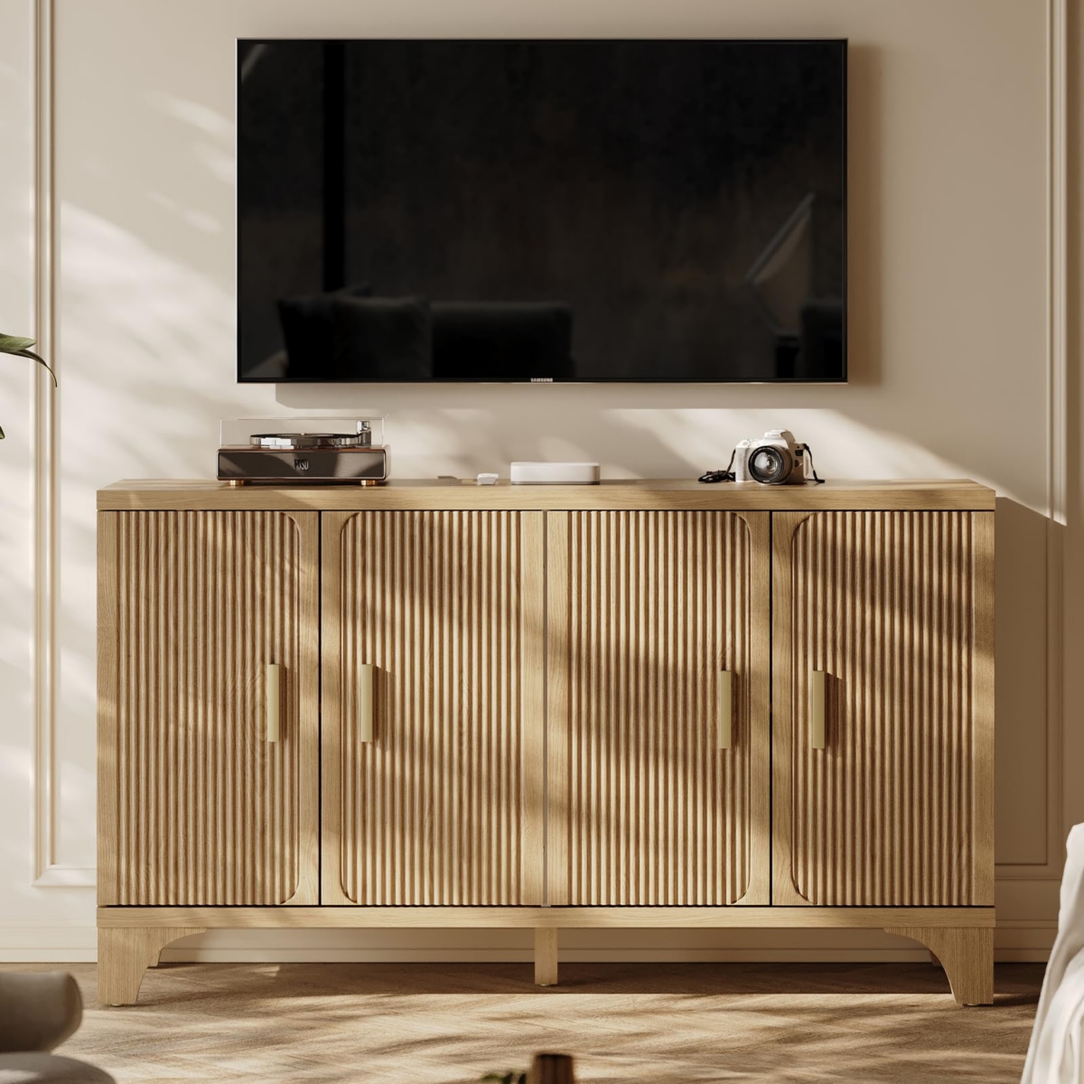 Click here for Sugift 2 Drawers Industrial Console Table with Ste... prices