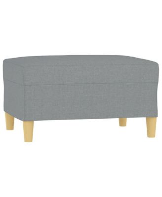 Vidaxl Footstool Light Gray 27.6 x21.7 x16.1 Fabric