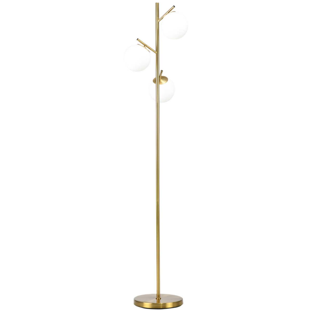 Click here for 3-Light Gold Floor Lamp with Globe Shade - Gold prices